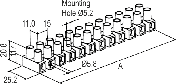 Strip Connectors Without Wire Protector 6 – 16 mm2 (Solid Wire ...